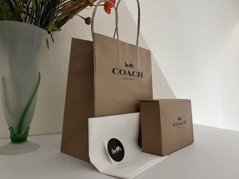 Coach Gift box set-Coach Box size(6.5"x 4.5"x 2");Paper bag; Tissue ...