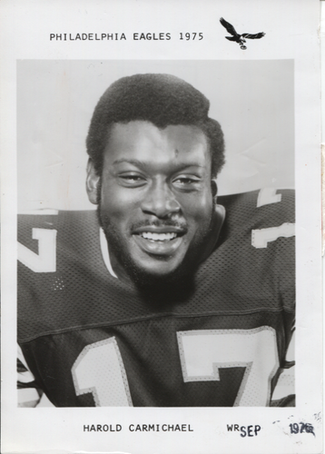 1976 Press Photo HoFer Philadelphia Eagles WR Harold Carmichael Team ...