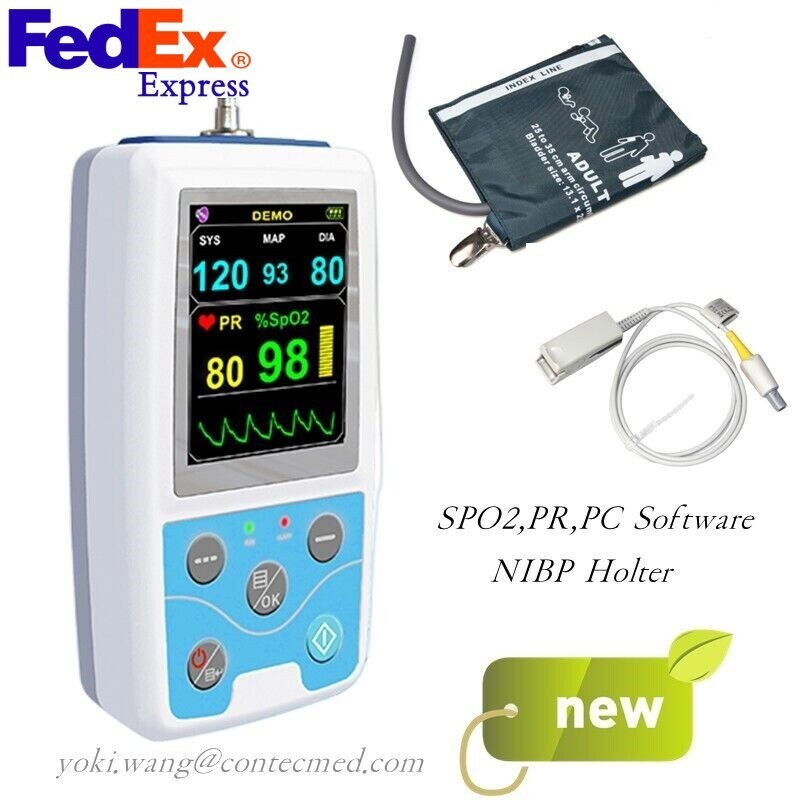 FDA Patient Monitor Spo2 Blood Oxygen Pulse Heart Rate NIBP Holter ...