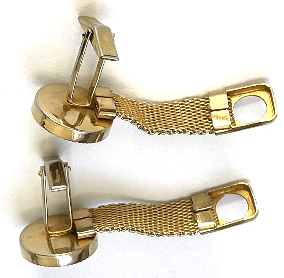 Vintage mesh cufflinks wrap around Spanish bull fight matador design ...