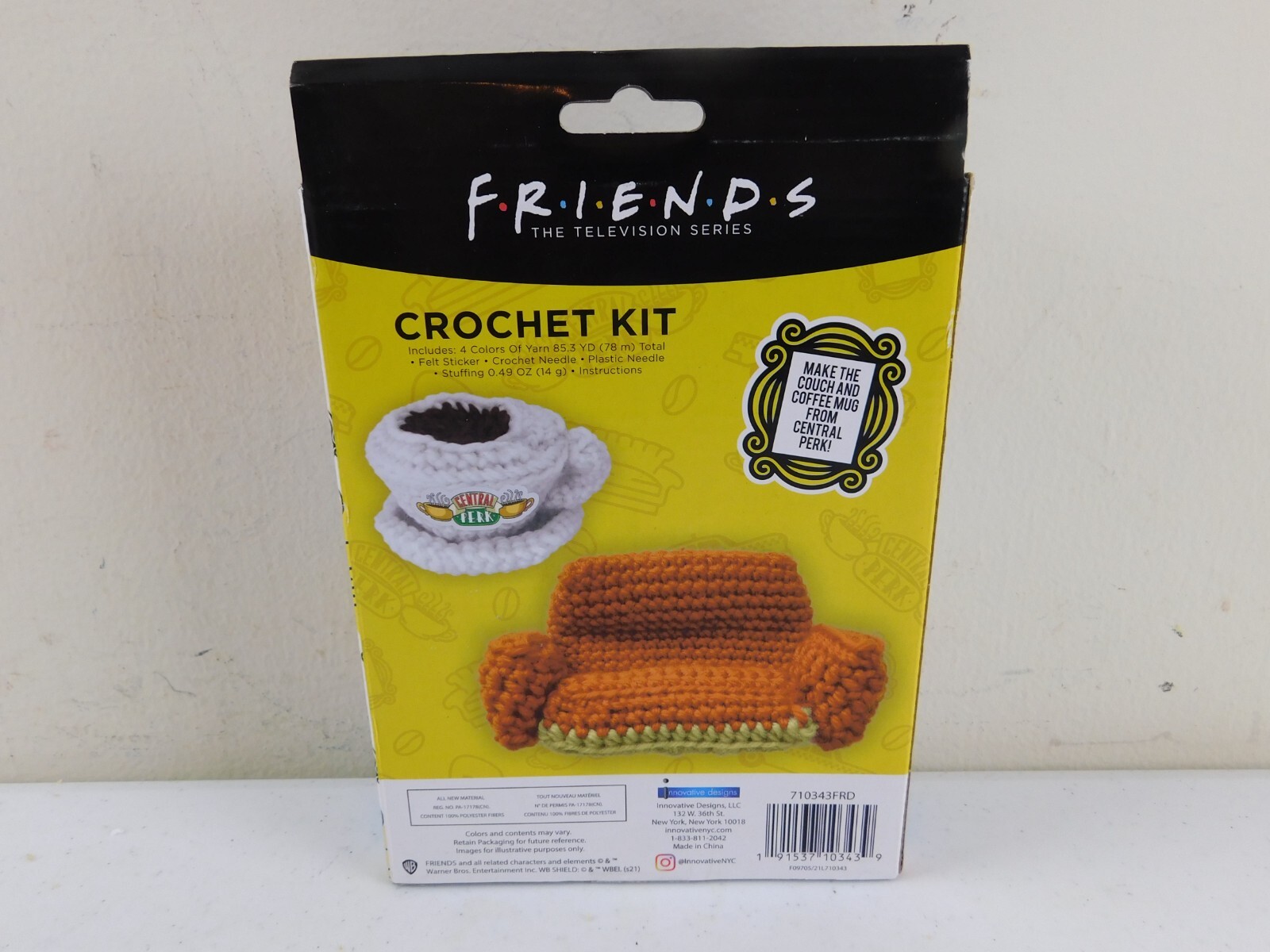 FRIENDS The Television Series Sitcom Sofa Couch & Coffee Cup Crochet ...