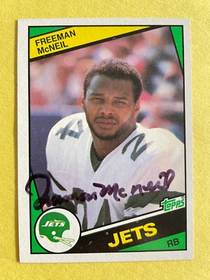 SIGNED FREEMAN McNEIL 1984 TOPPS FOOTBALL CARD AUTOGRAPHED - JETS | eBay