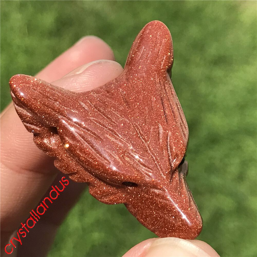 Natural wolf head skull quartz crystal pendant wolf skull gem carved ...