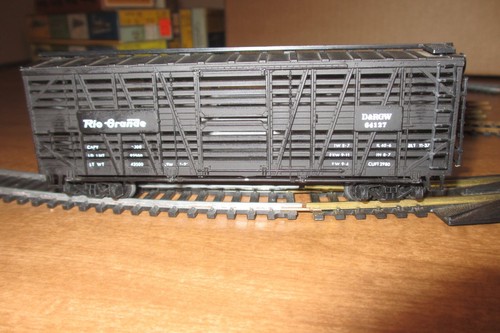 HO Scale Train Cattle Car Rio Grande AHM Old | eBay