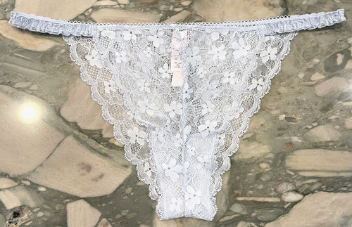 NEW Victoria Secret Dream Angels Lace String Itsy - Blue Alloy - XL | eBay