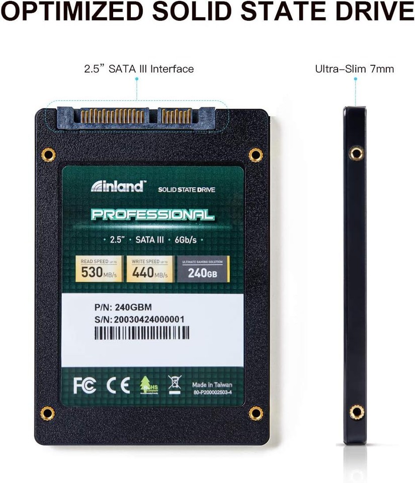 240 GB 2.5" SSD Drive 😮 WIN 11 IS ALREADY LOADED HARD DRIVE REPLACEMENT ...
