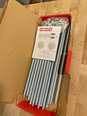 20x HILTI HAS-U 8.8 M12 x 300mm anchor rods with nuts and washers | eBay