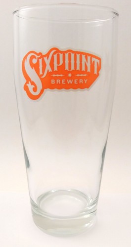 SIX POINT Brewery Willi Becher Pint Beer Glass Red Hook Brooklyn New ...
