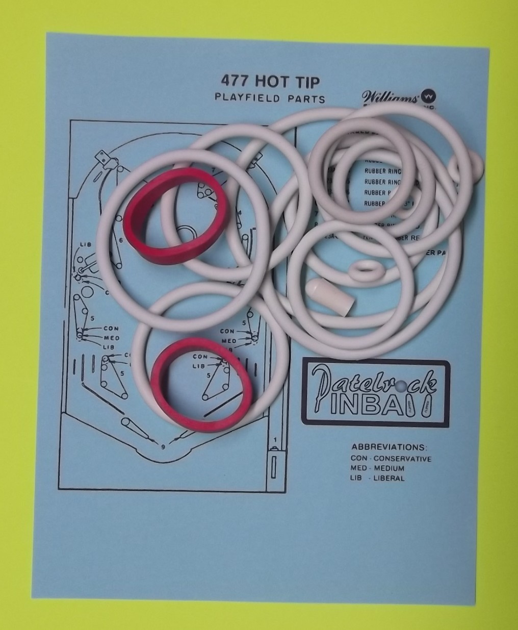 1977 Williams Hot Tip pinball rubber ring kit | eBay