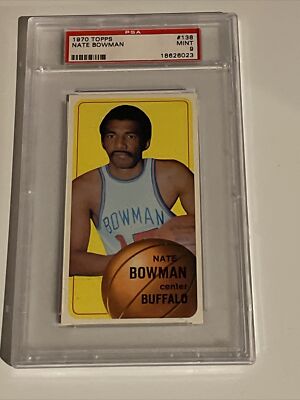 1970 Topps basketball #138 Nate Bowman PSA 9-MINT | eBay