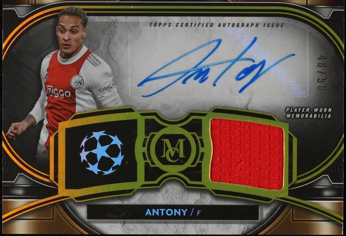 2021-22 Topps Museum Collection UCL - Museum Autograph Relics Antony # ...