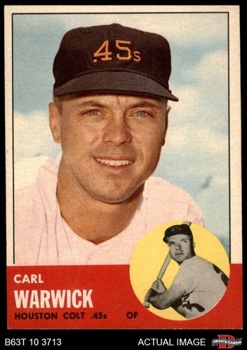 1963 Topps #333 Carl Warwick Colt 45s 4 - VG/EX | eBay