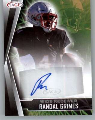 2022 Sage High Series Autographs Black #A-RG Randal Grimes RC Rookie ...