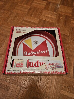BUDWEISER 2008 RETRO BAR GIFT SET BOX SET NEW | eBay