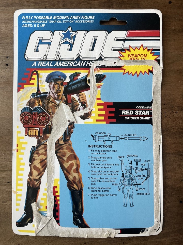 1991 GI Joe - Red Star v1 Full Card Back | eBay