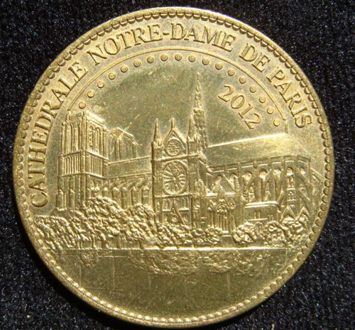 Notre-Dame de Paris 2012 Commemorative Souvenir Coin AVE MARIA ...