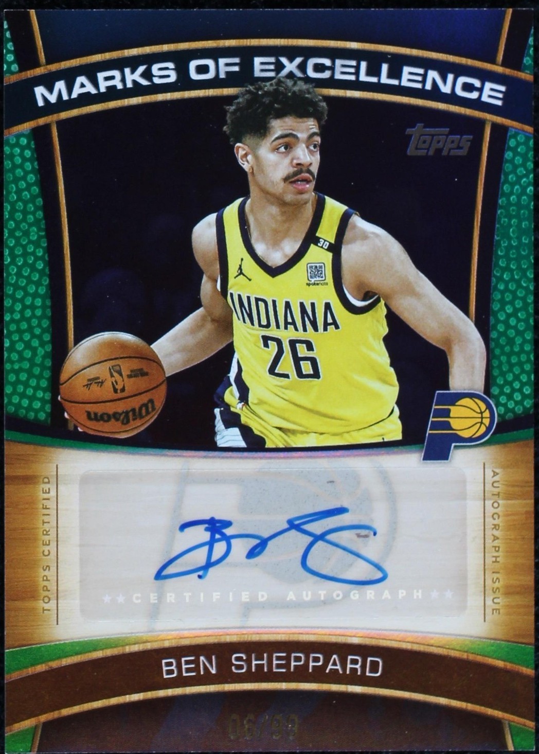 2025-26 Topps - Marks of Excellence Ben Sheppard #ME-BS Green Rainbow ...