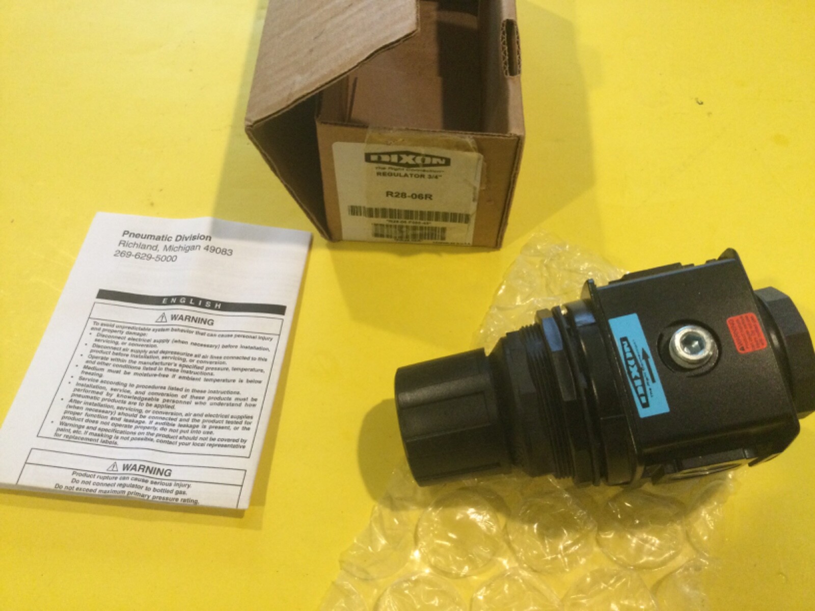 NEW DIXON R28-06R Regulator 3/4" R28-06-F000-45, Range 0-125 psi Free ...