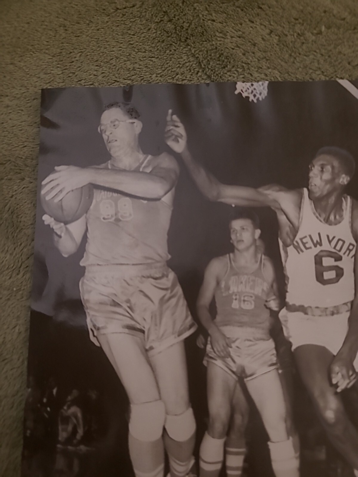 1956 GEORGE MIKAN PHOTO WALTER DUKES NBA BASKETBALL MINNEAPOLIS LAKERS ...
