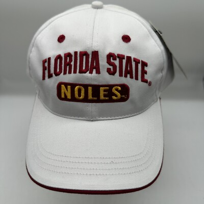 NWT Florida State Seminoles FSU NCAA Adjustable Snapback Hat Cap White ...