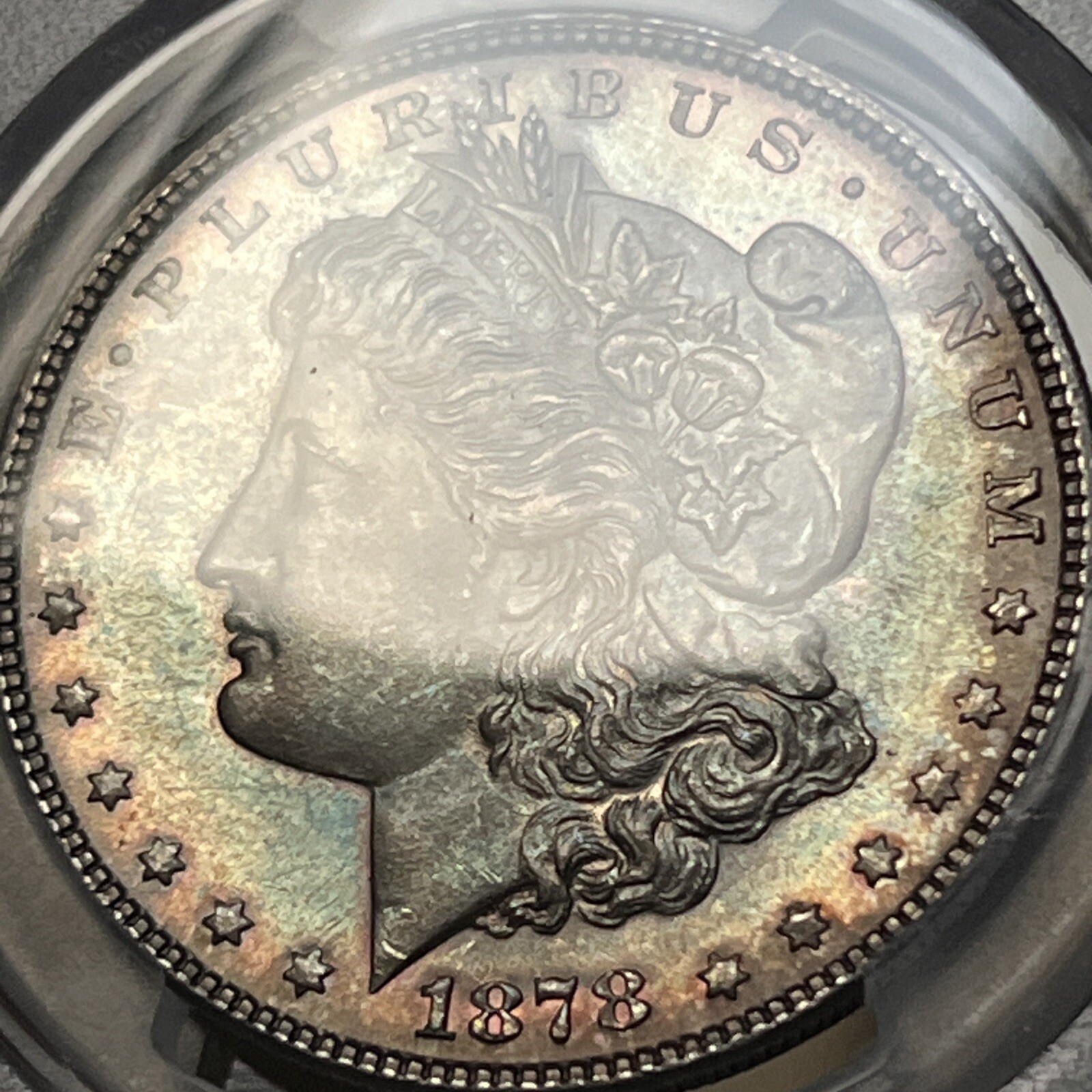 1878 P 7TF Morgan Silver Dollar $1 PCGS MS64 Reverse of 1878 Toned | eBay