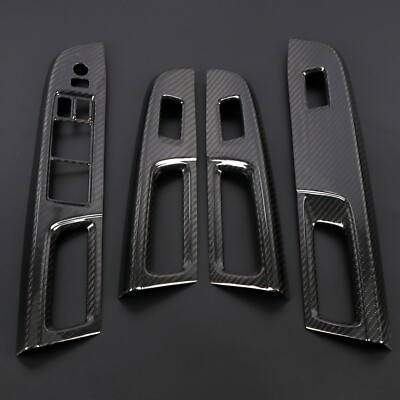 for Subaru WRX , WRX STI 2015-2020 Door Panel Overlay Glossy Carbon ...