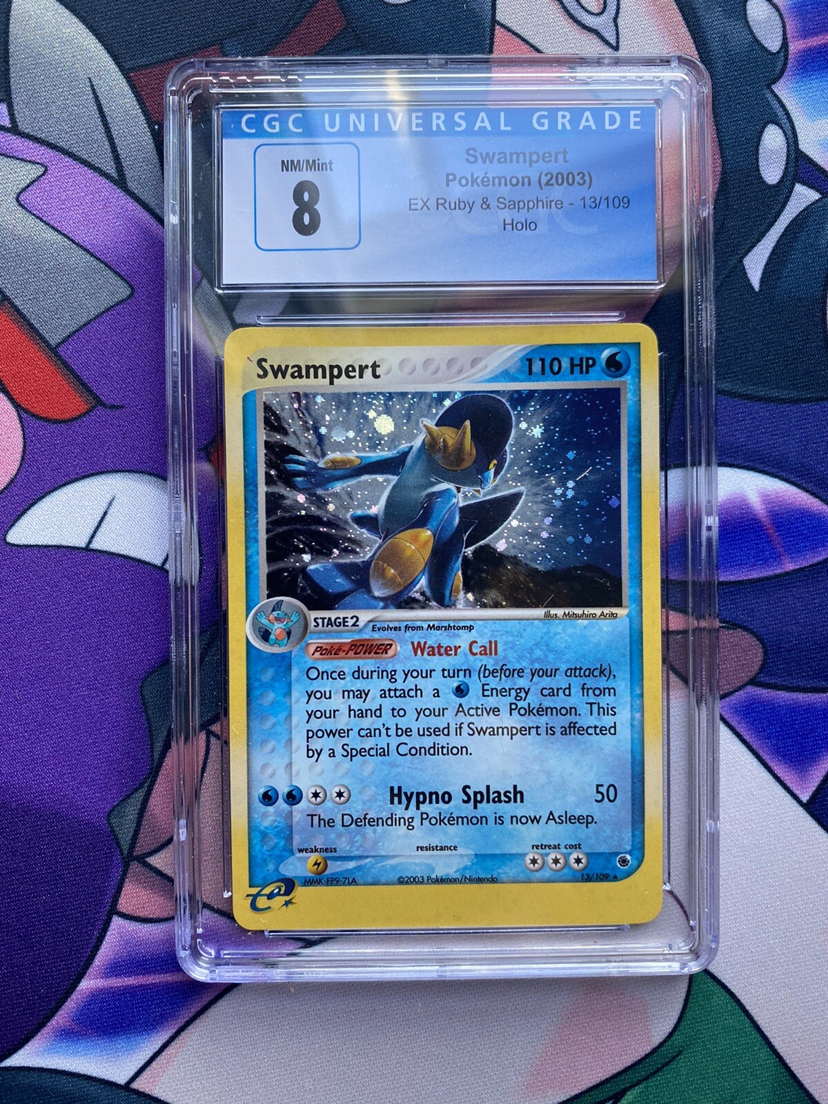 CGC 8 Pokemon Swampert 13/109 2003 EX Ruby & Sapphire Holo | eBay