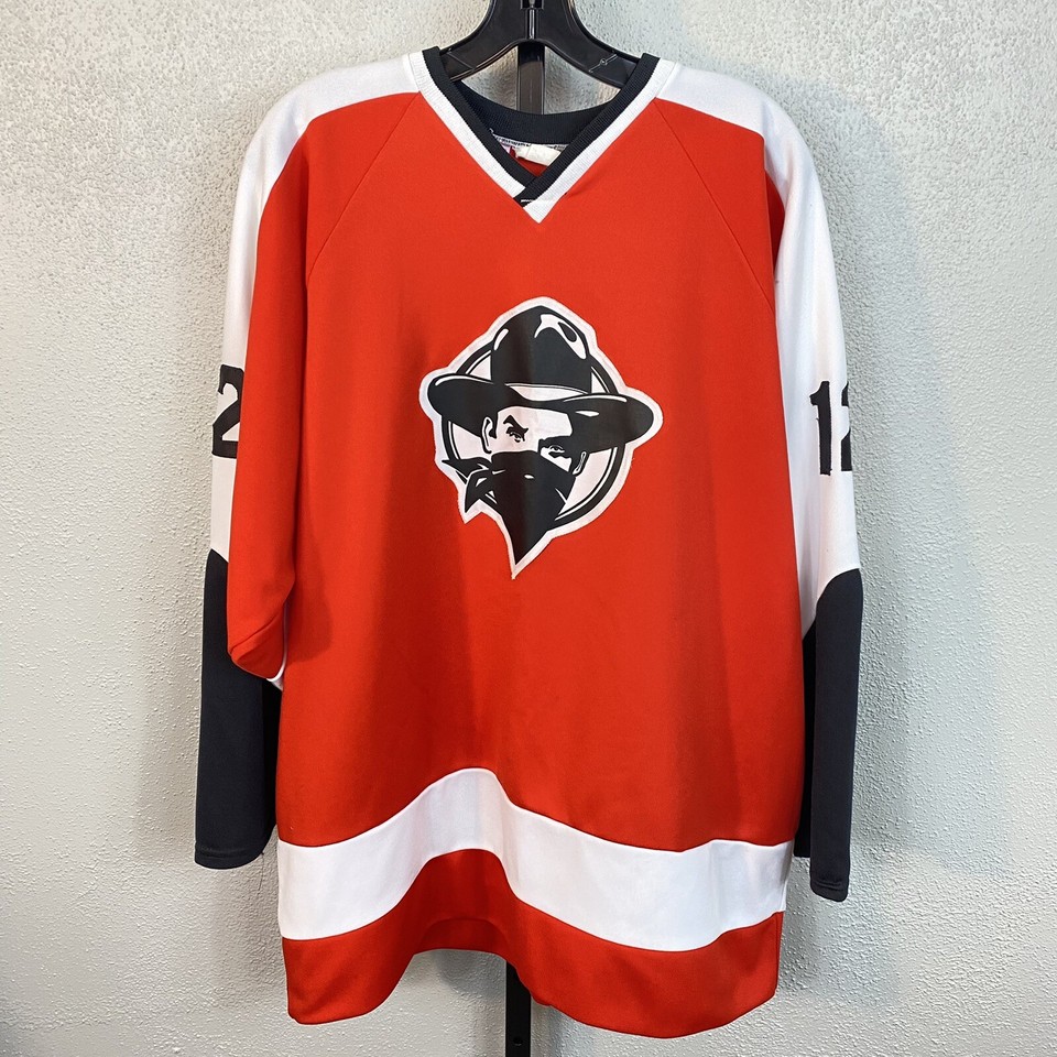 Vintage NNHL Hockey Jersey XL Sewn On Bandits Outlaw Team Logo Adams ...