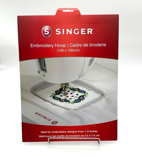 Singer Embroidery Hoop 100mm x 100mm For Embroidery Designs 1-3 inches ...
