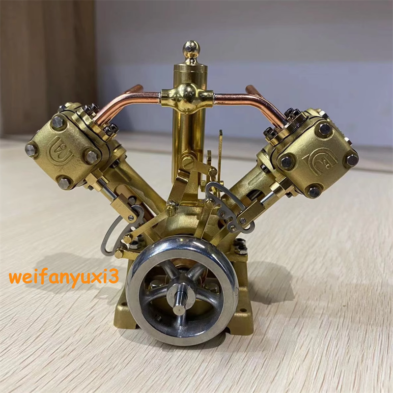 Compact Vintage V2 Steam Engine Model Dual Cylinder Powerful Toy ...