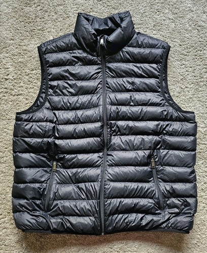 Polo Ralph Lauren Black Quilted Full Zip Duck Down Puffer Vest Men's ...