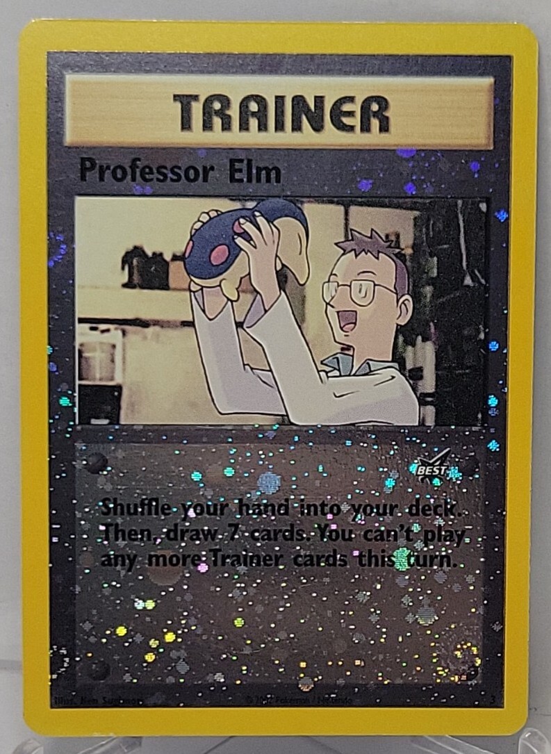 2003 Pokémon TCG Best Tournament Promo #3 Trainer Professor Elm NM-M ...