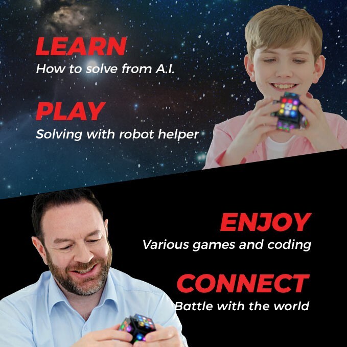 Rubik S Cube EX-Mars AI Robot Cube - Self-Solving Smart Cube With 10 ...