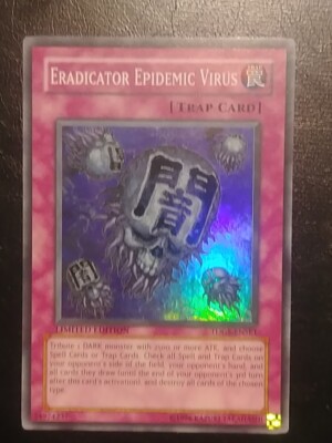 Yu-Gi-Oh! SUPER RARE HOLO CARD ERADICATOR EPIDEMIC VIRUS TDGS-ENSE1 VLP ...