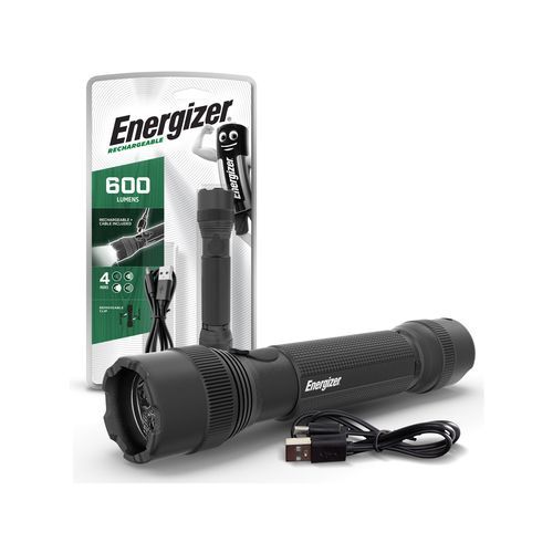 ENERGIZER 600 LUMENS RECHRGEABLE TACTICAL TORCH PMTRL8 100M BEAM for ...