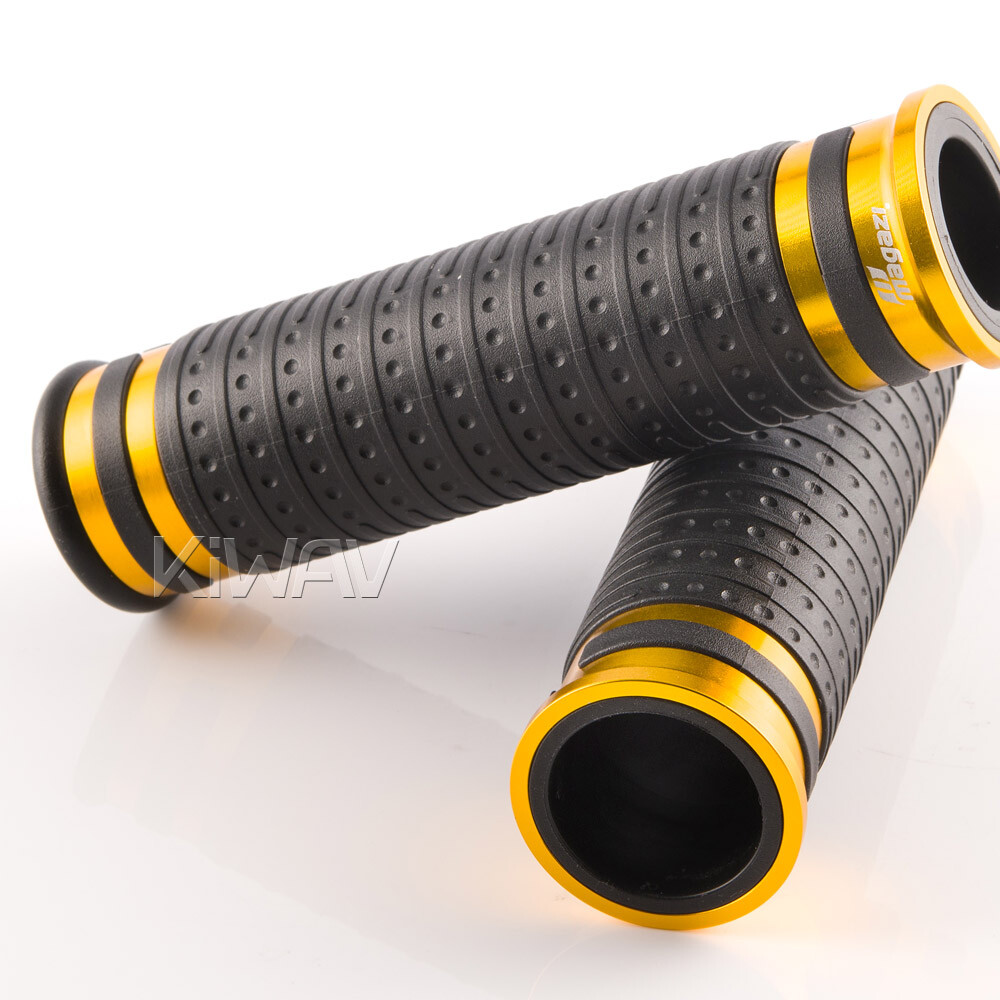 Cyber grips Black TPR +gold Aluminum trim 7/8" x2PCS Sport Bike ...
