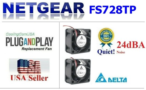 Pack of 2x Quiet Replacement Fans for Netgear ProSafe FS728TP V1H2 | eBay UK
