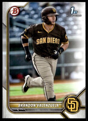 2022 Bowman Prospects Brandon Valenzuela G100 San Diego Padres #BP-28 ...