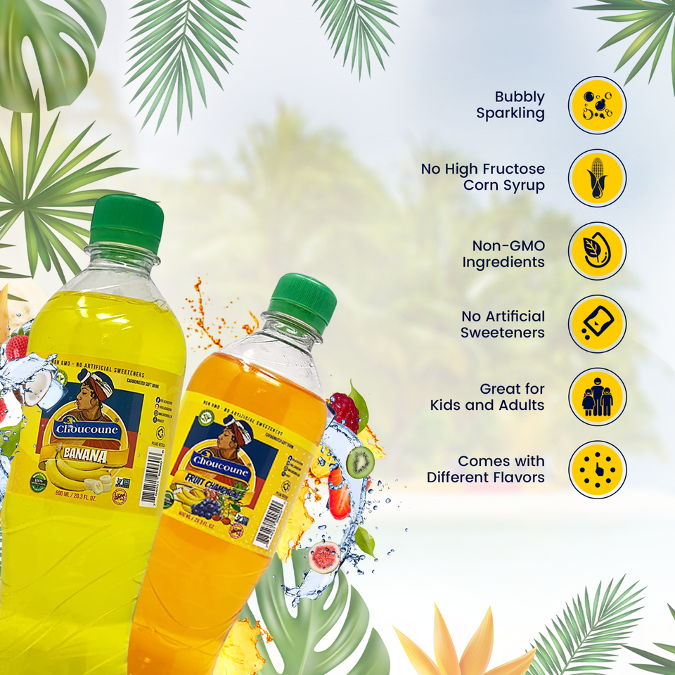 Choucoune Kola Champnana Mix Soda Beverages Bottle Soft Drinks, Non GMO ...