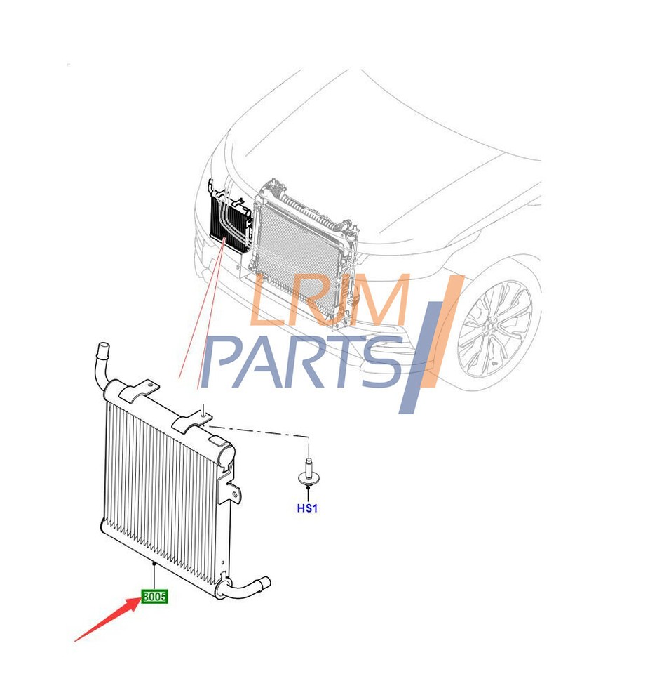 Range Rover Velar Jaguar F Pace RH RADIATOR LR092120 T4A37970 LR140294 ...
