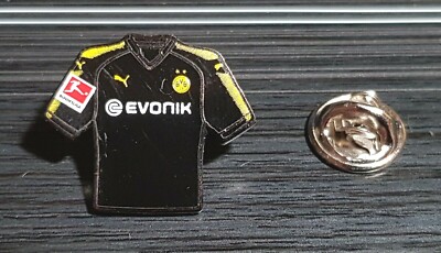 Borussia Dortmund Bvb Pin Football Jersey Evonik Black With Bundesliga ...