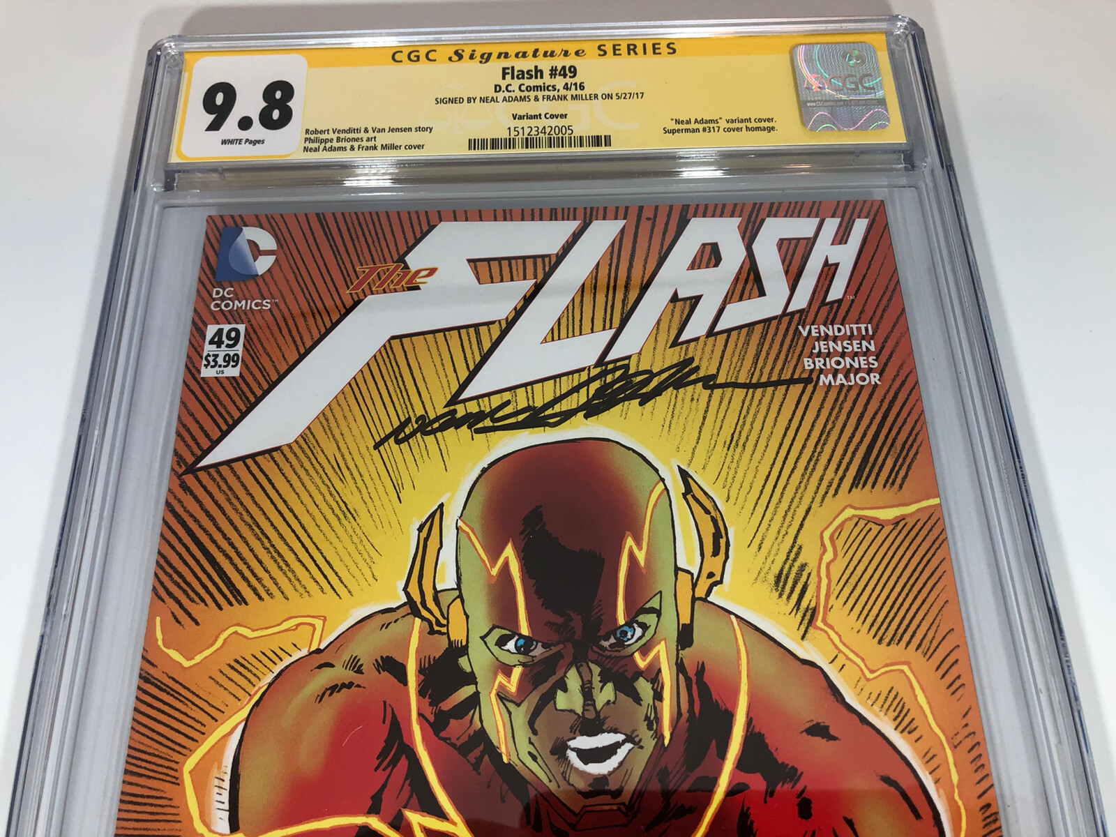 Flash 49 CGC 2XSS 9.8 Neal Adams Frank Miller Variant Cover 2016 ...
