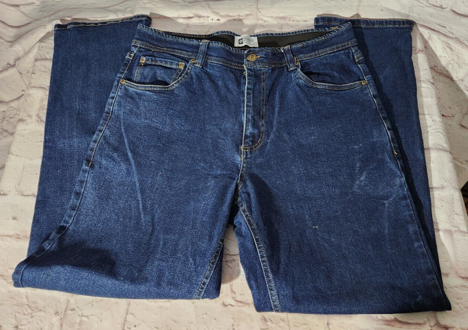 Scandia Woods Men's 36 X 32" Straight Leg Relaxed Denim Jeans Blue Dark ...