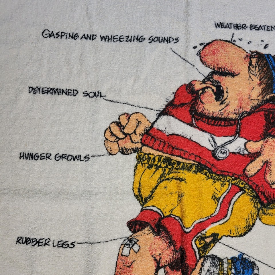Gary Patterson Cartoonist Oversized Beach Towel VTG 80s THE JOGGER ...