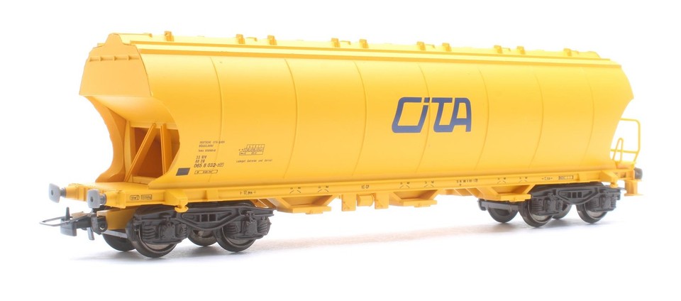JOUEF 'HO' GAUGE 662600 DB 'CITA' YELLOW BOGIE CEREAL HOPPER #032-2 ...