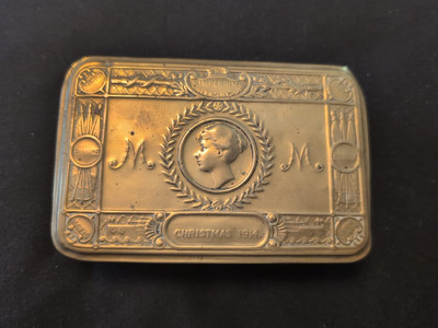 WW1 Princess Mary Christmas 1914 Brass Gift Fund Box Tin | eBay UK