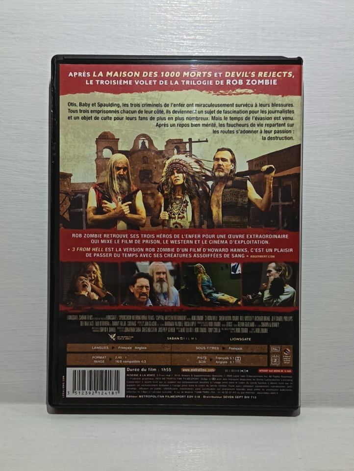 3 From Hell DVD - di Rob Zombie (versione Francese/Inglese) come nuovo ...