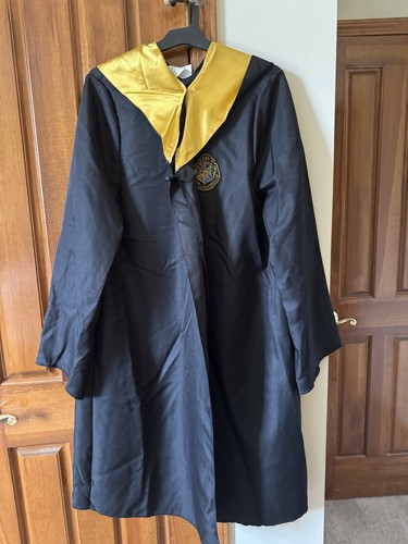 Harry Potter Wizarding World Hogwarts Adult L/XL Robe Black Gold | eBay