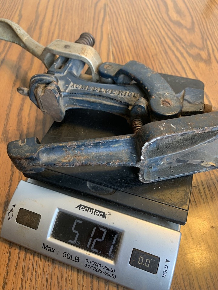 Antique ACME #701 Blue Ribbon Cast Iron Stapler Mechanical Industrial ...
