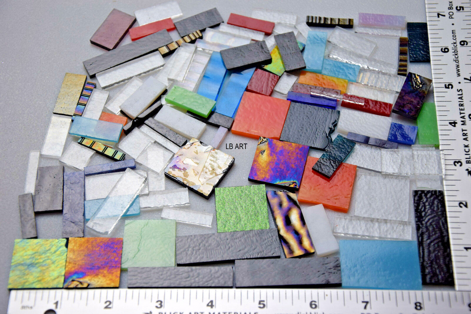 1 POUND MIX OF ASSORTED SIZES & COLOR CHIP & DENTED PIECES BULLSEYE ...